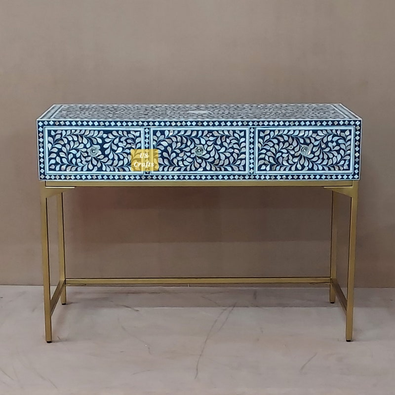 Blue Console Table - Etsy