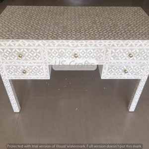 Bone Inlay Table Desk, Bone Inlay Console,bone Inlay Bench,living Room ...