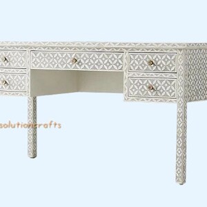 Bone Inlay Table Desk, Bone Inlay Console,bone Inlay Bench,living Room ...