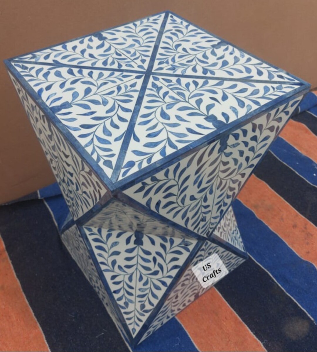 Handmade Bone Inlay End Table, Bone Inlay Side Table, Bone Inlay Sofa ...