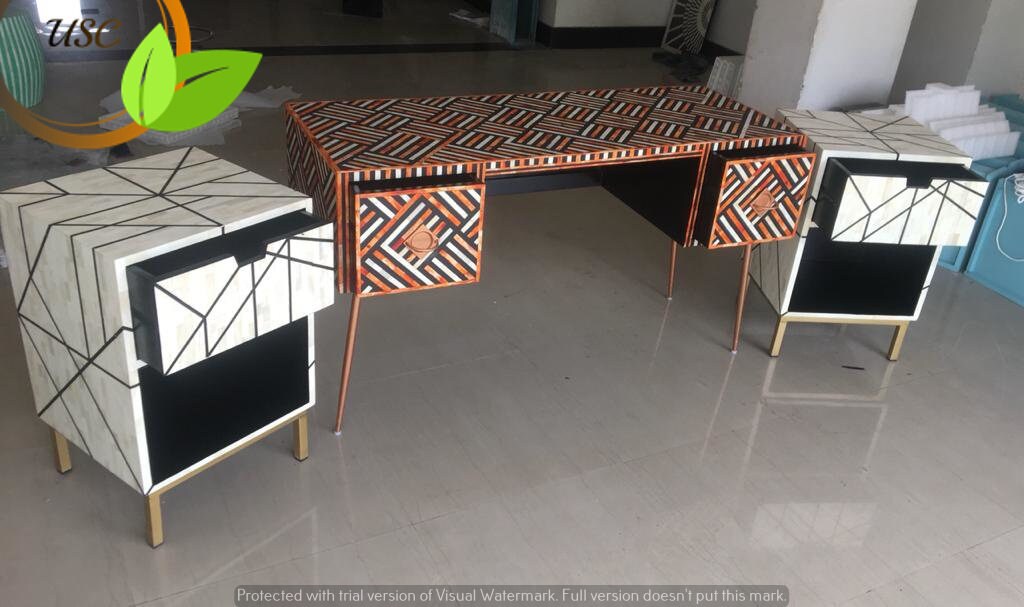 Handmade Bone Inlay Bedside Bone Inlay Nightstandbone Inlay | Etsy