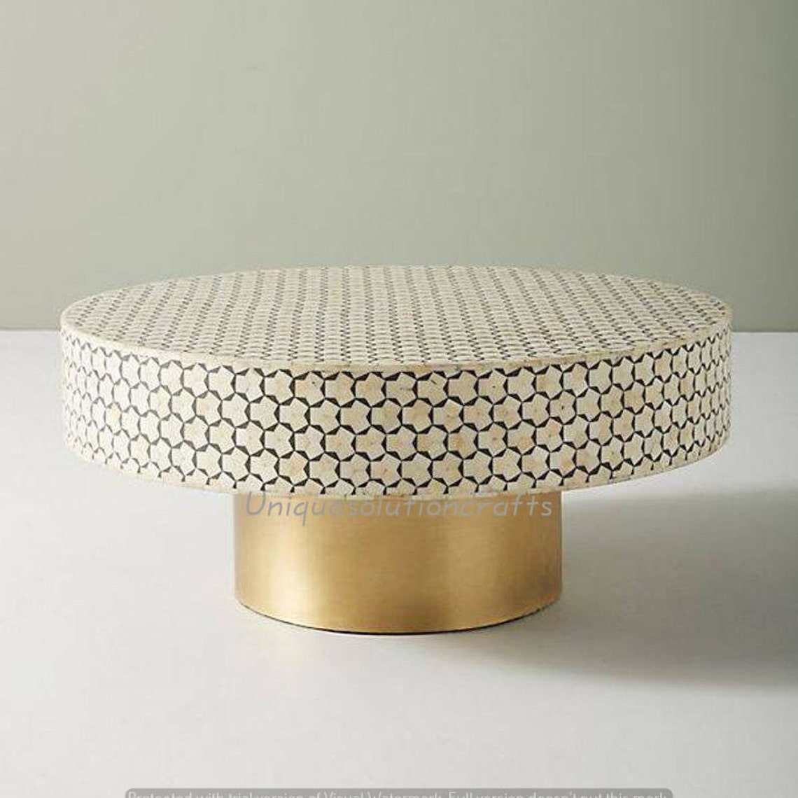 Bone Inlay Targua Design Coffee Table Grey Bone Inlay Targua - Etsy