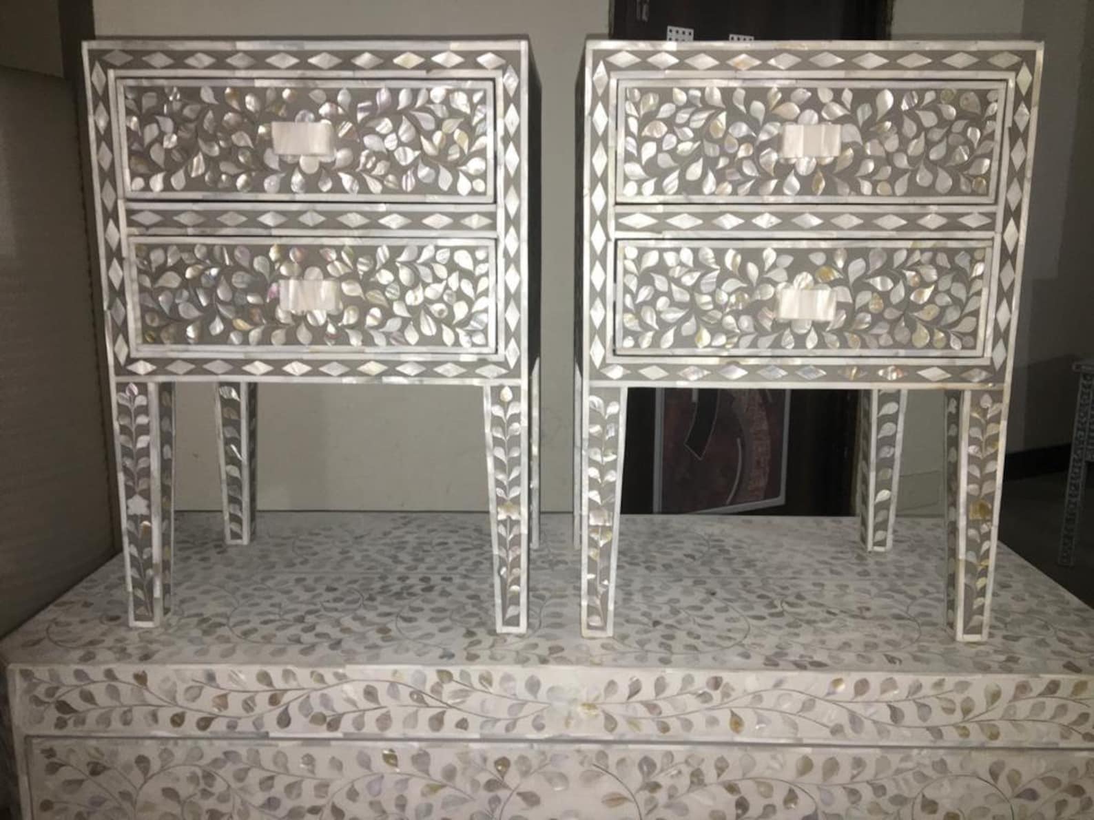 Handmade Mother of Pearl Inlay Bedsidemother of Pearl Inlay - Etsy