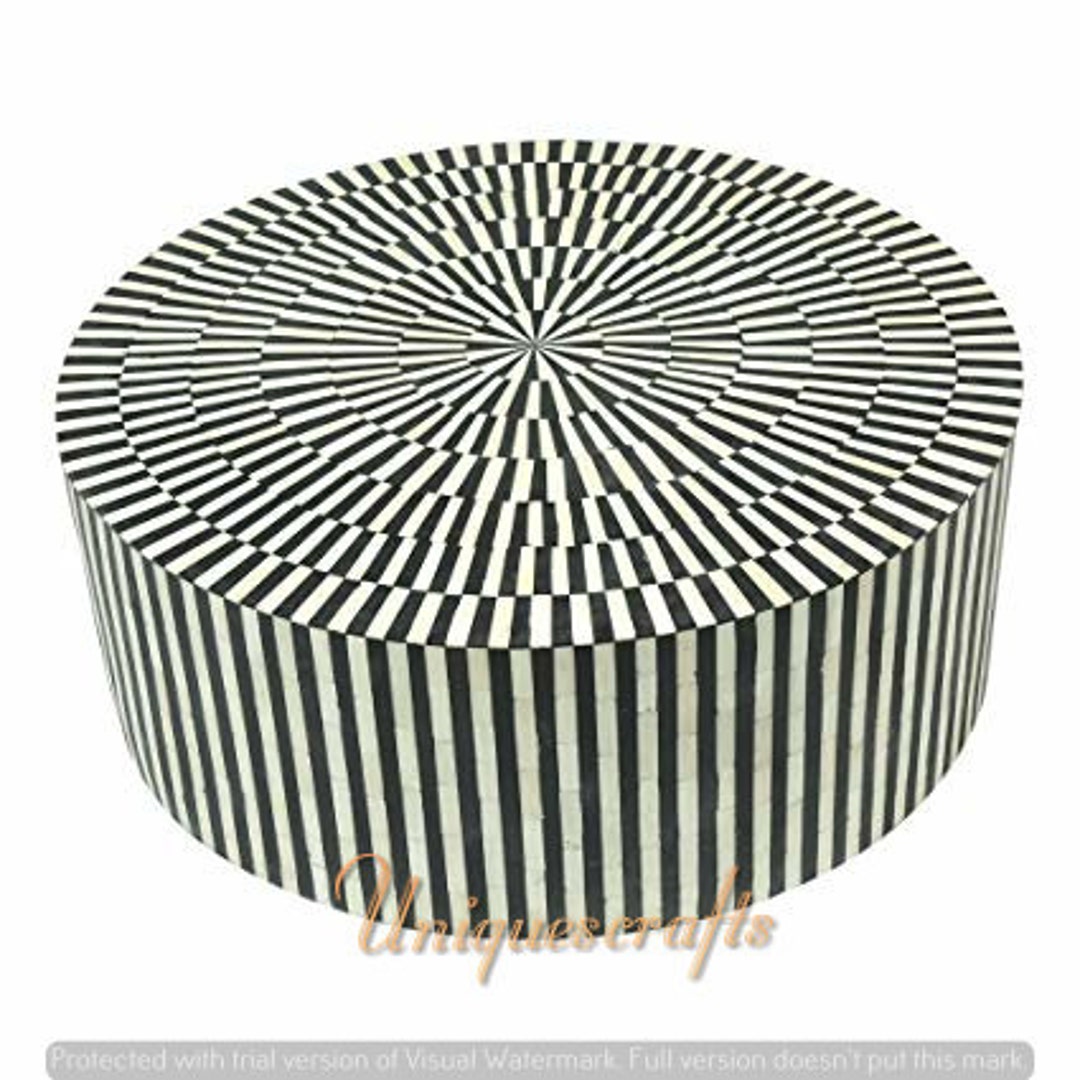 Bone Inlay Round Center Table,bone Inlay Coffee Table,bone Inlay Side ...
