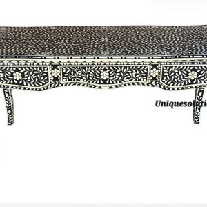 Handmade Furniture, Mother of Pearl Inlay Desk, Mother of Pearl Inlay ...