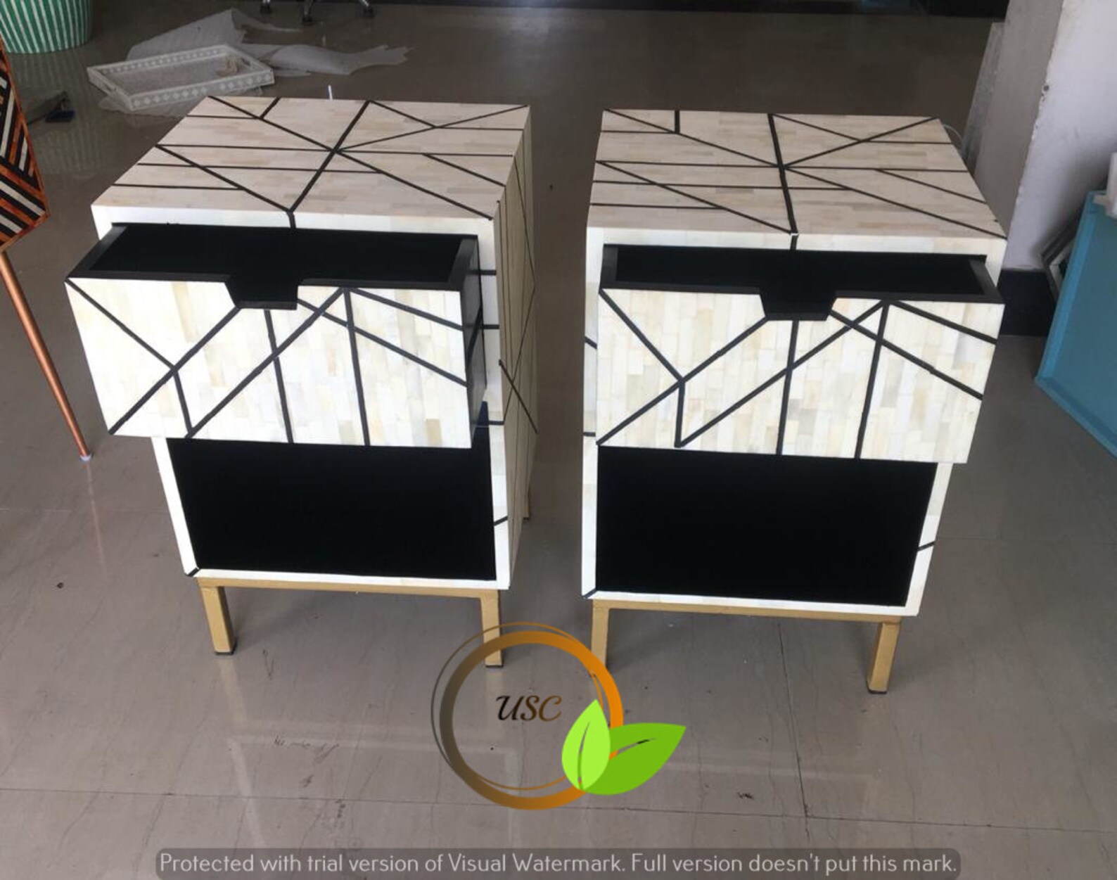 Handmade Bone Inlay Bedside Bone Inlay Nightstandbone Inlay - Etsy