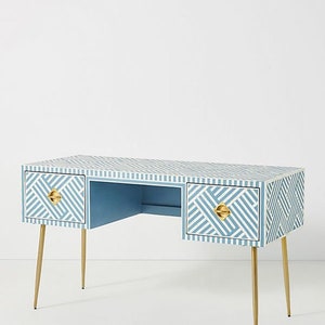 Bone Inlay Optical Desk Table Bone Inlay Laptop Desk Bone | Etsy