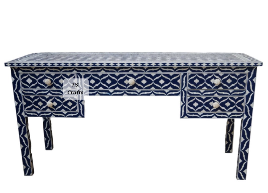 Bone Inlay Console Table Black,bone Inlay Table Black,bone Inlay ...