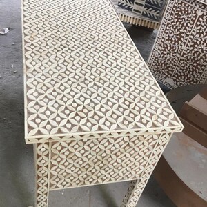 Bone Inlay Table Desk, Bone Inlay Console,bone Inlay Bench,living Room ...