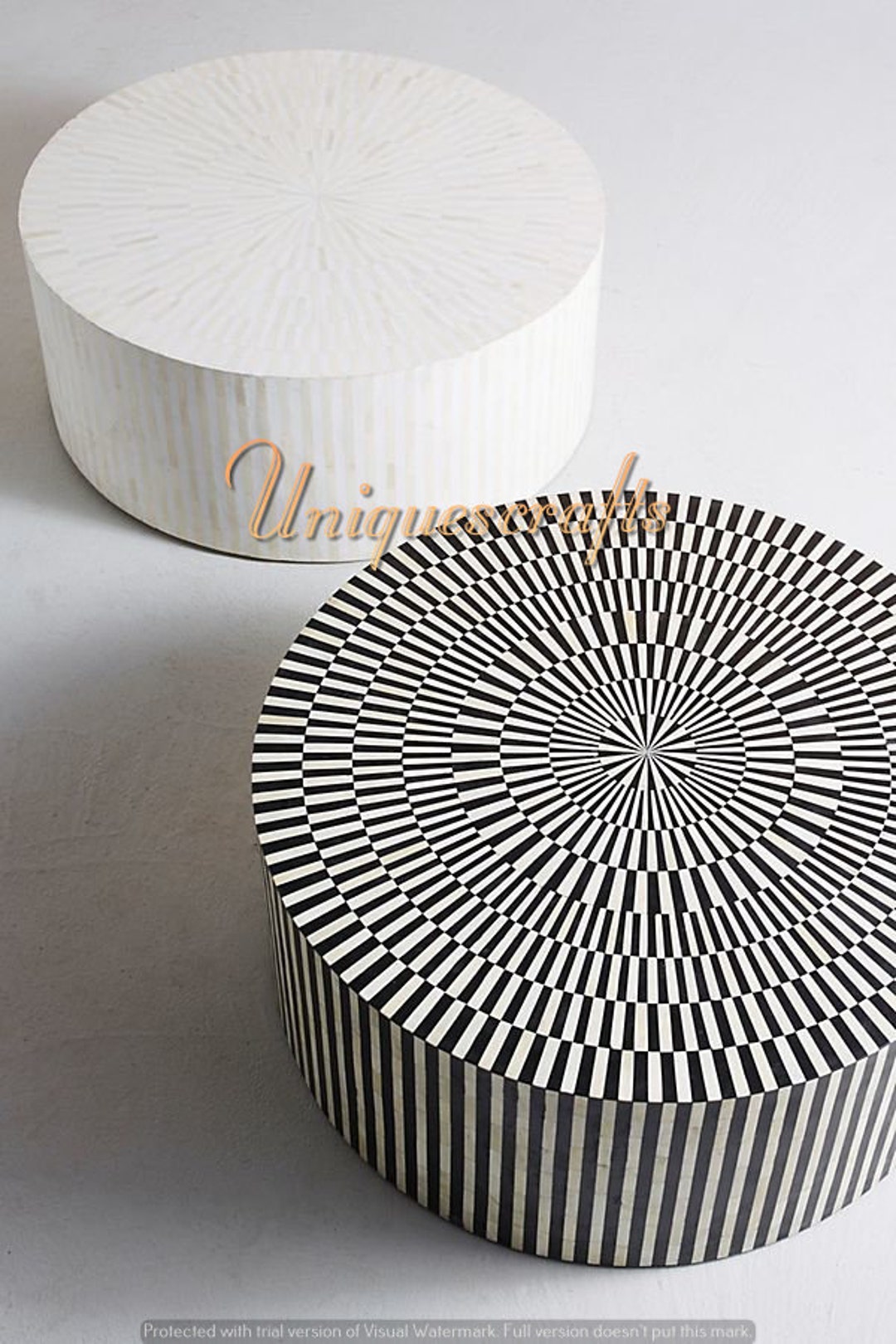 Bone Inlay Round Center Tablebone Inlay Coffee Tablebone - Etsy