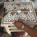 Bone Inlay Bedside Table Handmade Blue Bone Inlay End - Etsy