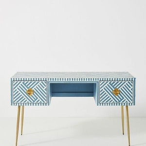 Bone Inlay Optical Desk Table Bone Inlay Laptop Desk Bone | Etsy