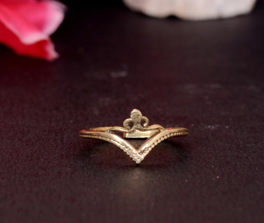 Gold Crown Band, Princess Crown Ring, Crown Band, Gold Ring, Crown ...