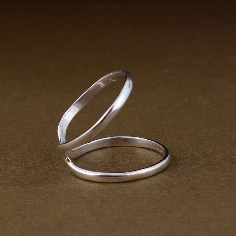 Double Band Ring, Sterling Silver Ring, Twisted Ring, Arthritis Ring ...