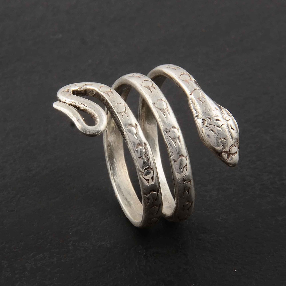 Silver Snake Ring Adjustable Serpent Ring Silver Boho Ring - Etsy