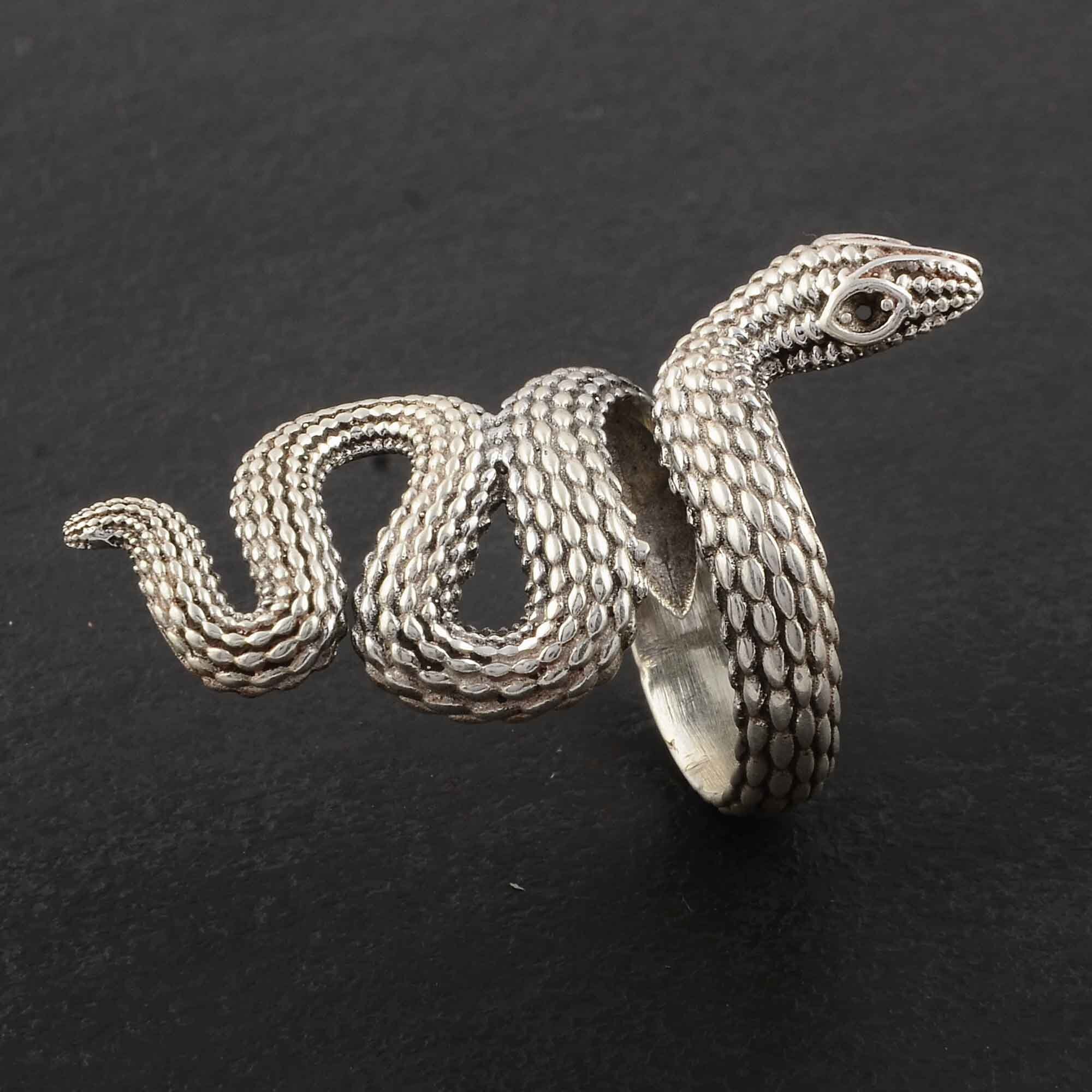 Snake Wrap Ring-sterling Silver Ring-snake Jewelry-reptile Jewelry ...