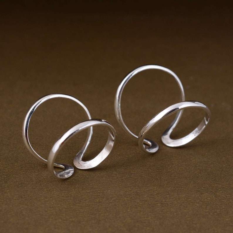 Double Band Ring, Sterling Silver Ring, Twisted Ring, Arthritis Ring ...