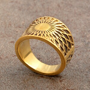 Rising Sun Ring, Gold Dainty Ring, Sun Ring, Spike Ring, Statement Ring ...
