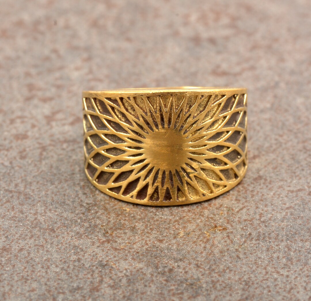 Rising Sun Ring, Gold Dainty Ring, Sun Ring, Spike Ring, Statement Ring ...