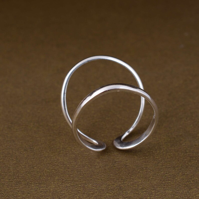 Double Band Ring, Sterling Silver Ring, Twisted Ring, Arthritis Ring ...