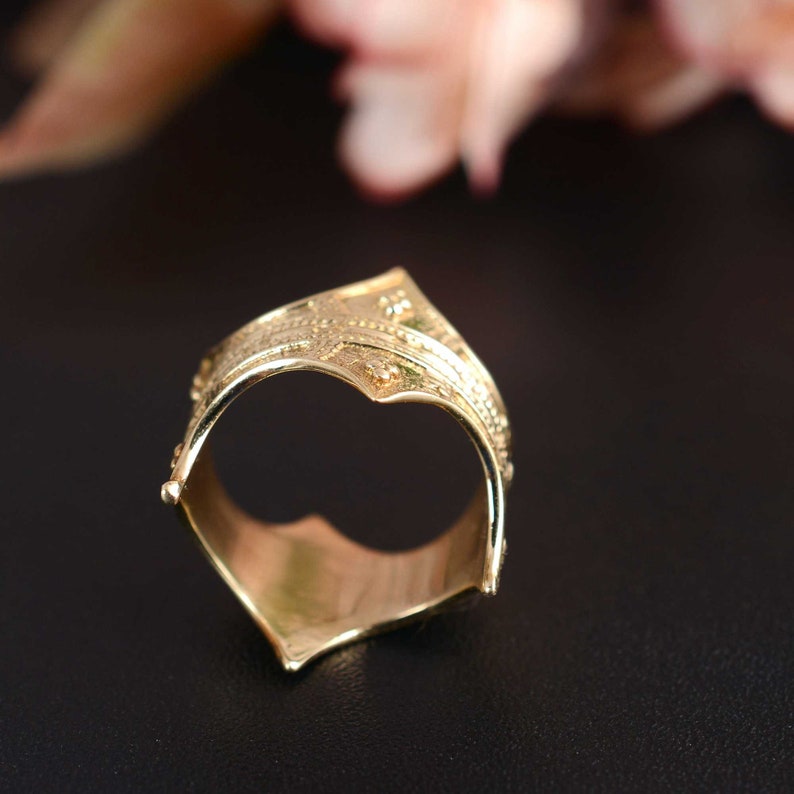 Handmade Brass Crown Ring, Unisex Statement Jewelry - Etsy