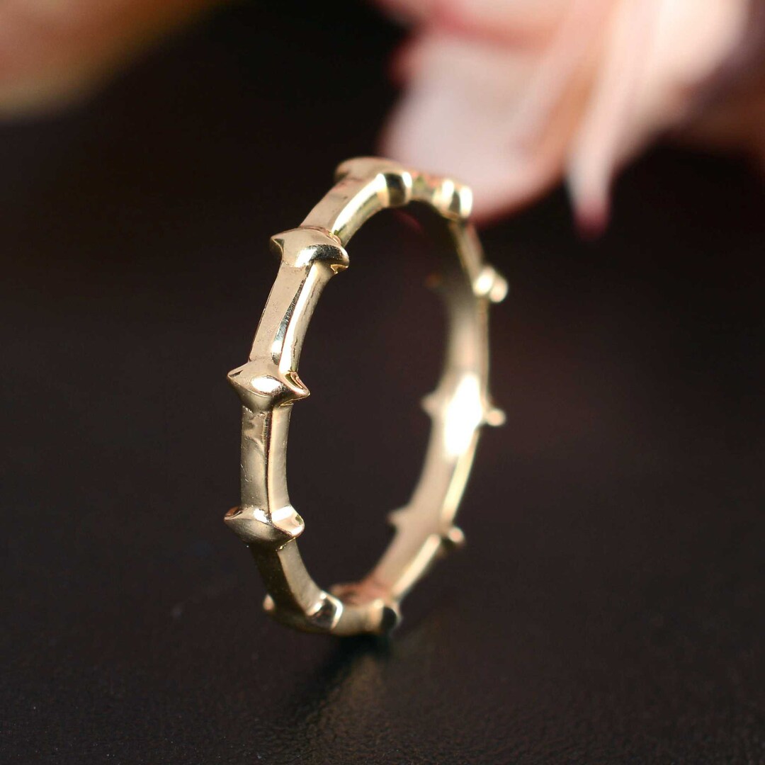 Handmade Brass Rhombus Ring, Minimalist Stacking Band - Etsy