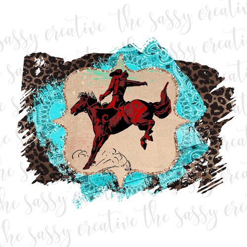 Cowboy Circle PNG File Sublimation Design Digital Download | Etsy