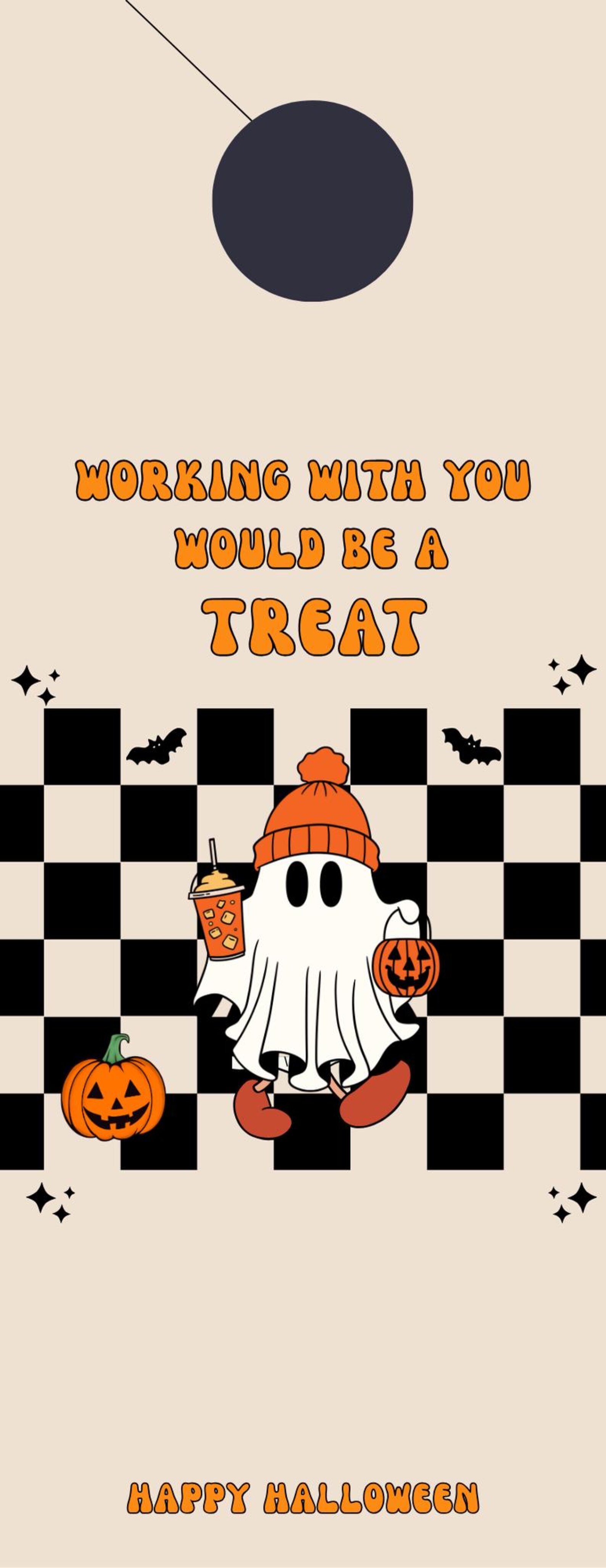 Halloween Door Hanger Template for Realtors & Sales Agents – Canva ...