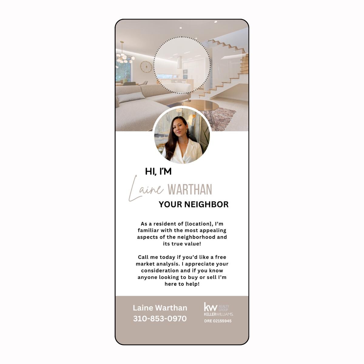 Realtor Door Hanger Template, Digital File, Selling or Buying Door ...