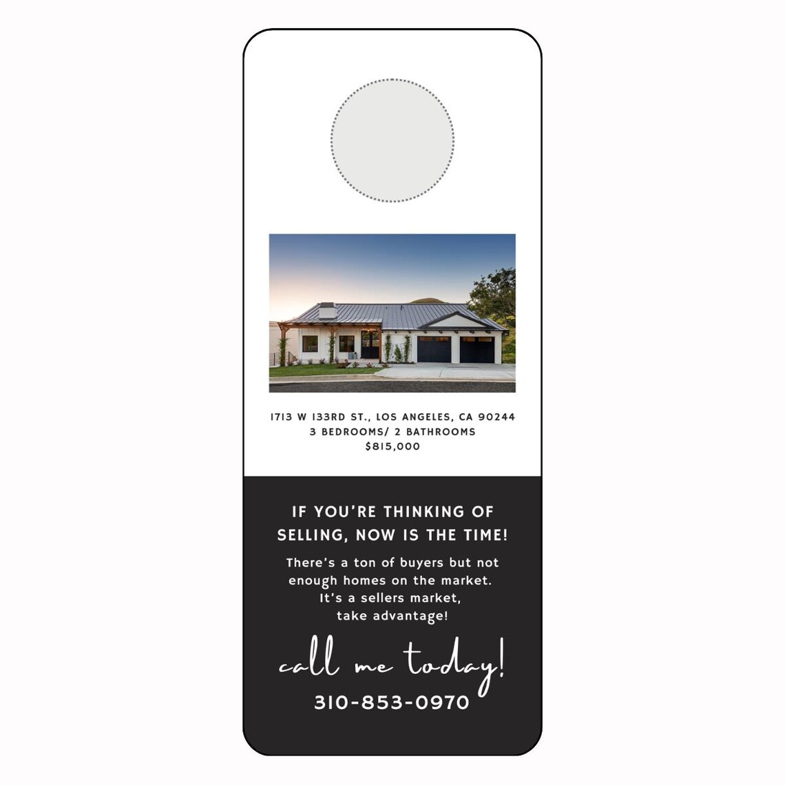 Real Estate Agent Door Knocking Tag, I Sold Your Neighbors Home, Door ...