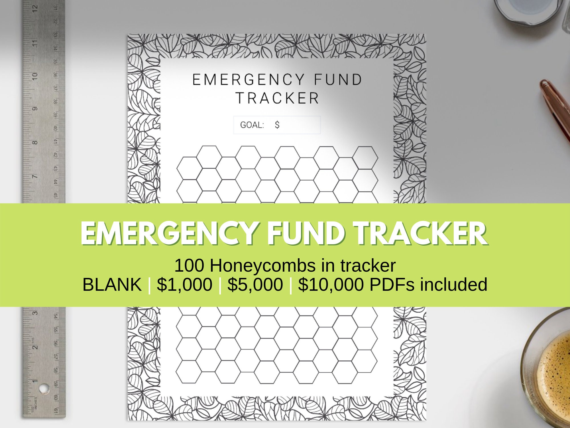 EMERGENCY FUND TRACKER | Savings Tracker | Monthly Saving | Finance ...