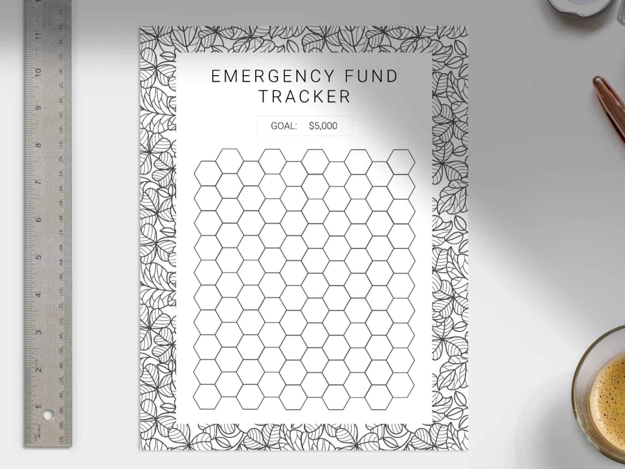 EMERGENCY FUND TRACKER | Savings Tracker | Monthly Saving | Finance ...