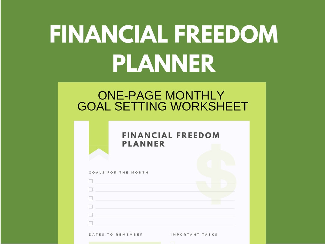 FINANCIAL FREEDOM PLANNER (july 2019) | Monthly Planner | Personal ...