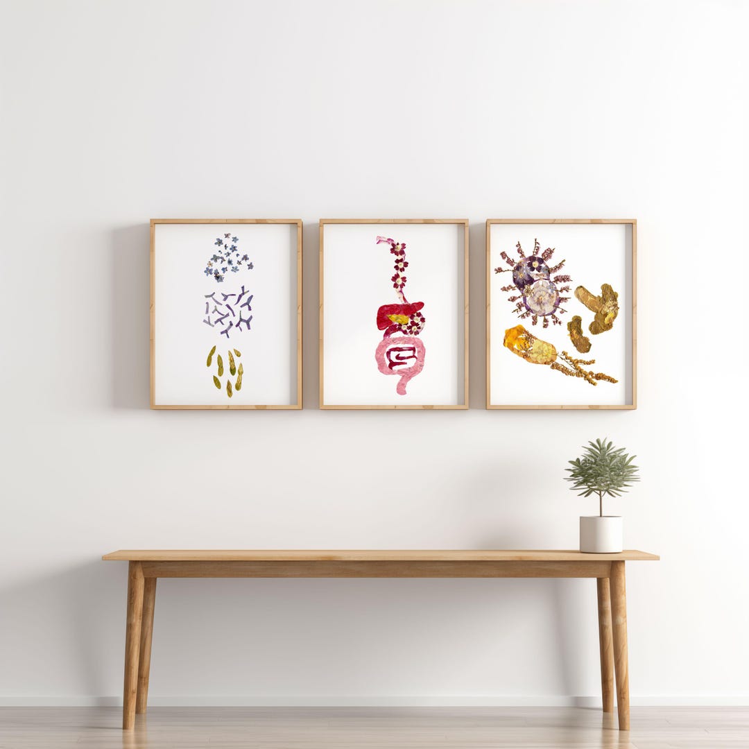 Digital Digestive System Art – Gut Microbiome & Probiotic Wall Prints ...