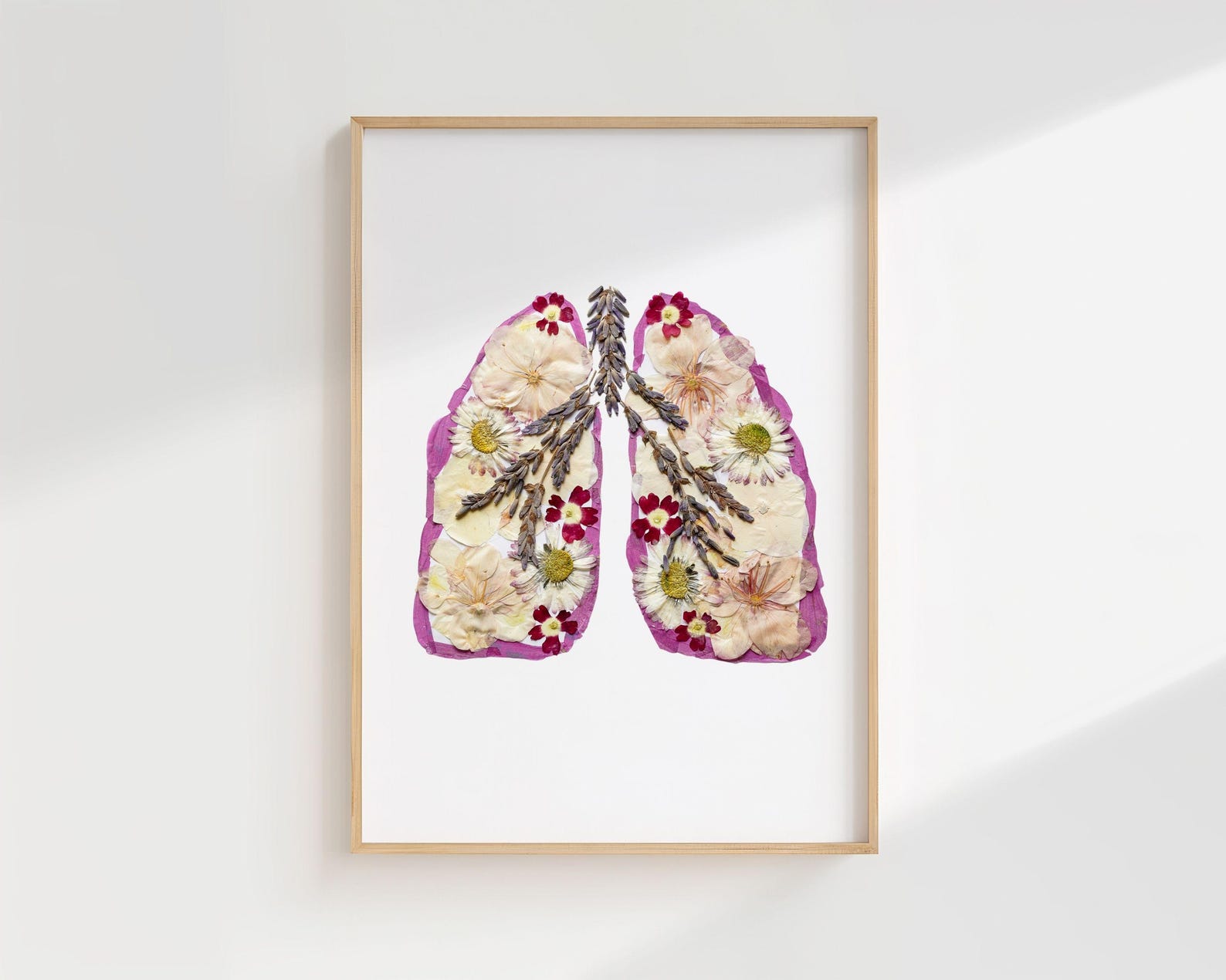 Floral Lungs Wall Art Botanical Respiratory System Print Pulmonary ...