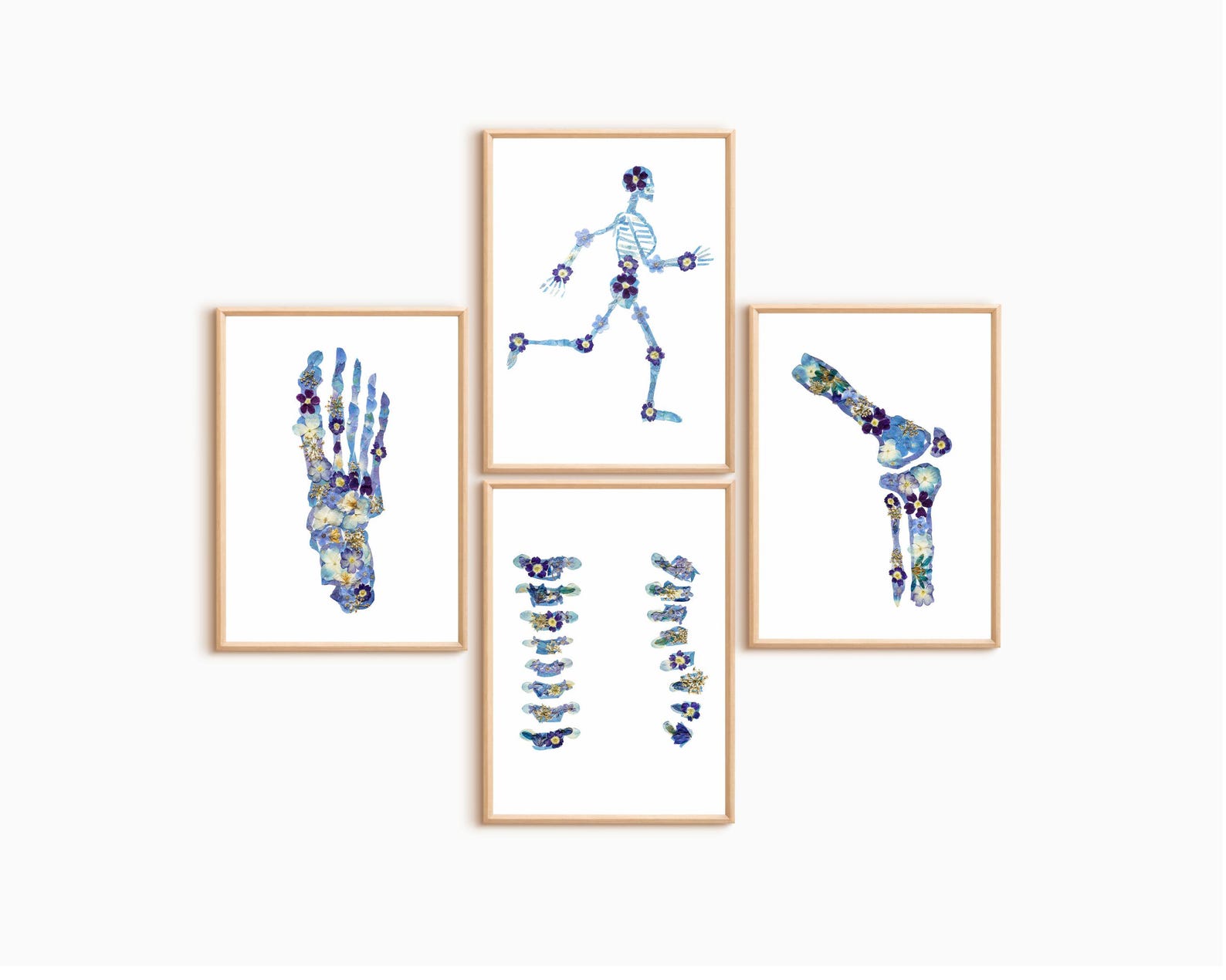 Physical Therapy Wall Art Set of 4 Prints, Physiotherapy Office Decor ...