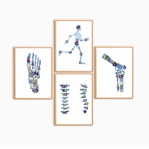 Physical Therapy Wall Art Set of 4 Prints, Physiotherapy Office Decor ...