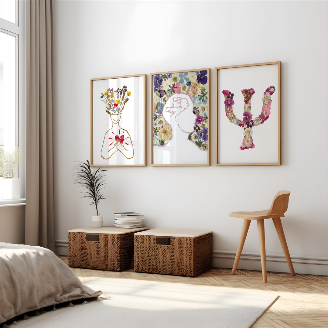 Set of 3 Psychology Wall Art – Office Decor for Psychologists, Mental ...