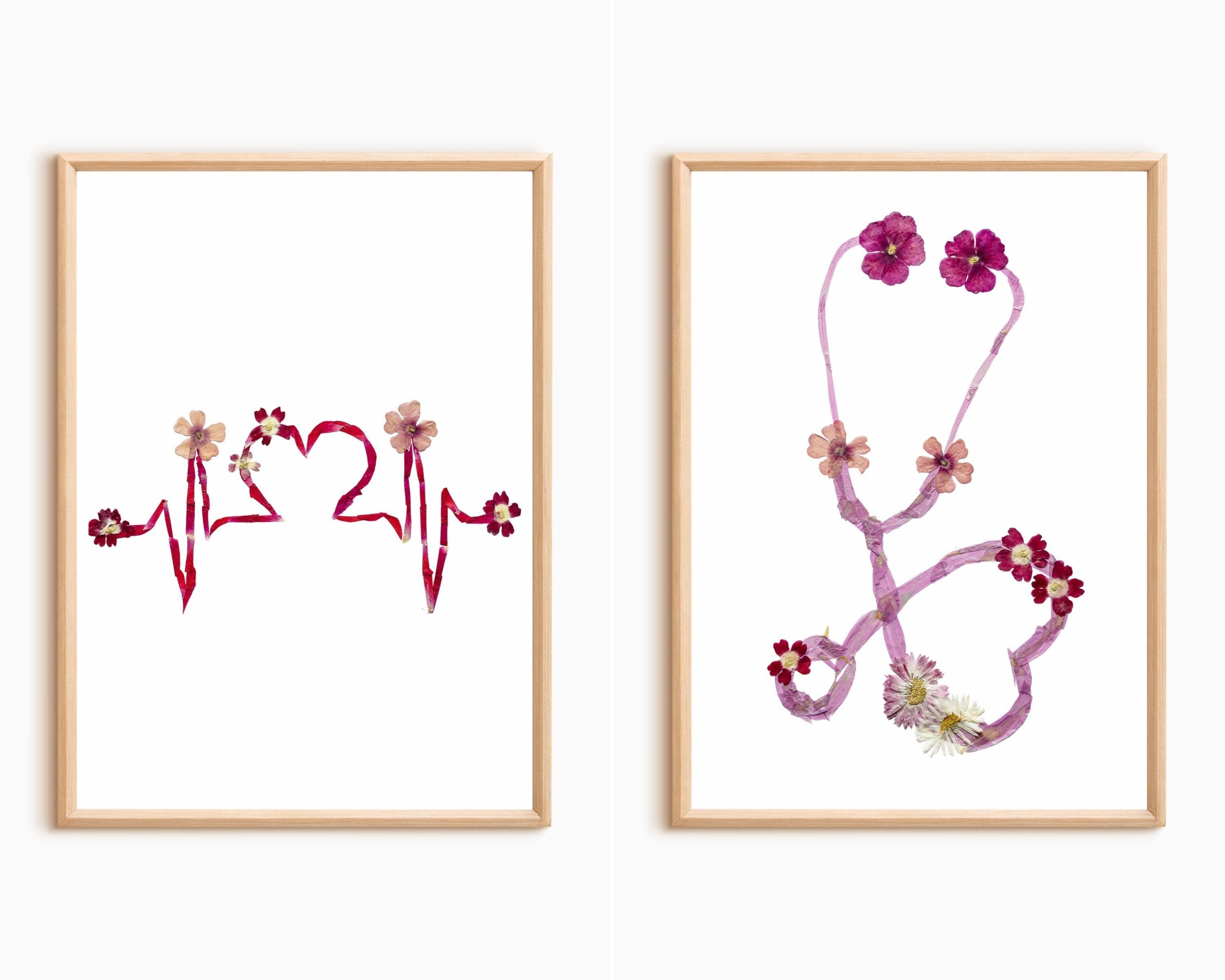 Digital Heart Anatomy Wall Art Set of 4 – Printable Cardiologist Office ...