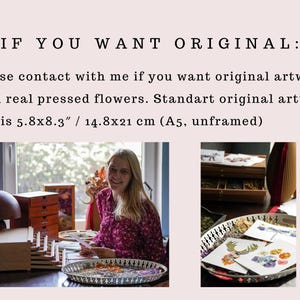 Wild Flower Alphabet Poster Girl's Room Decor Nursery Prints Pressed ...