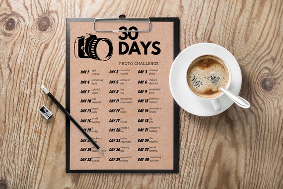 Défi photo de 30 jours imprimable planificateur de 30 jours | Etsy