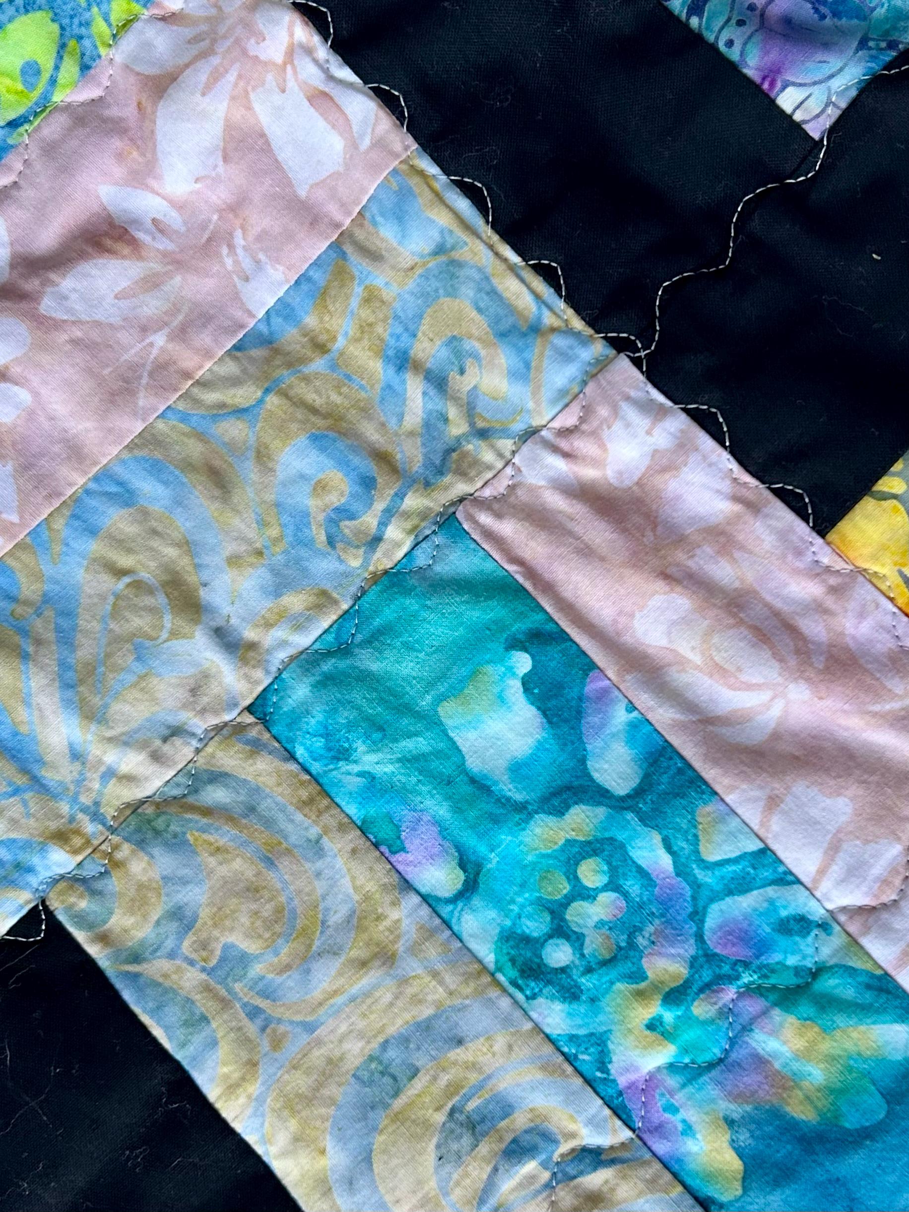 Batik ‘stair Steps’ Pattern Quilt - Throw Size - Etsy