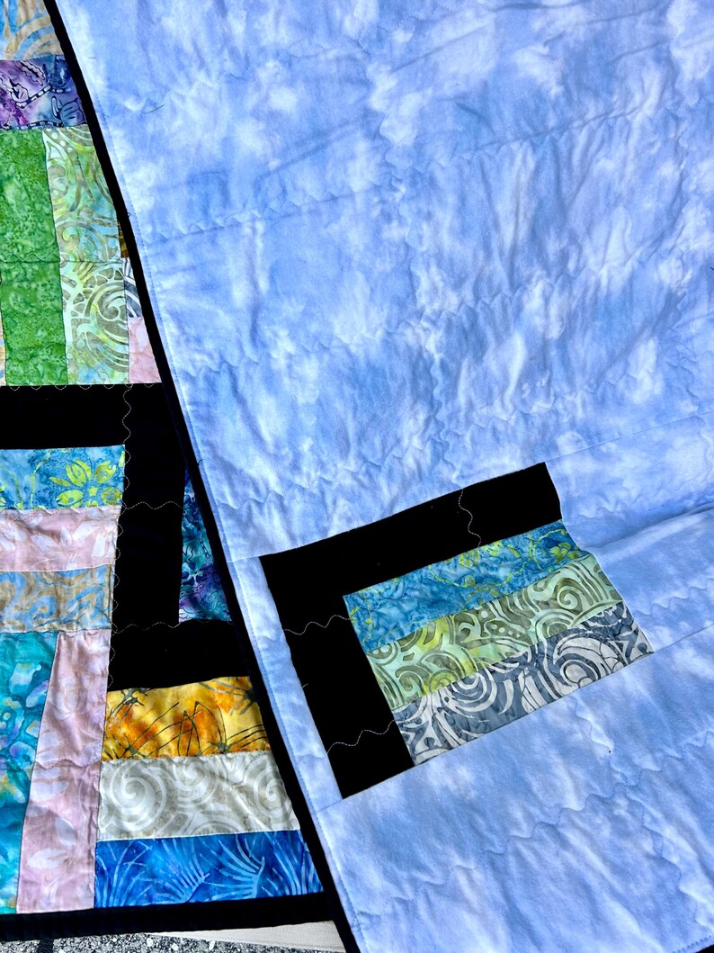 Batik ‘stair Steps’ Pattern Quilt - Throw Size - Etsy