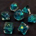 Tide Pool Teal Polyhedral Dice Set for D&D, Pathfinder, and TTRPG Dice ...