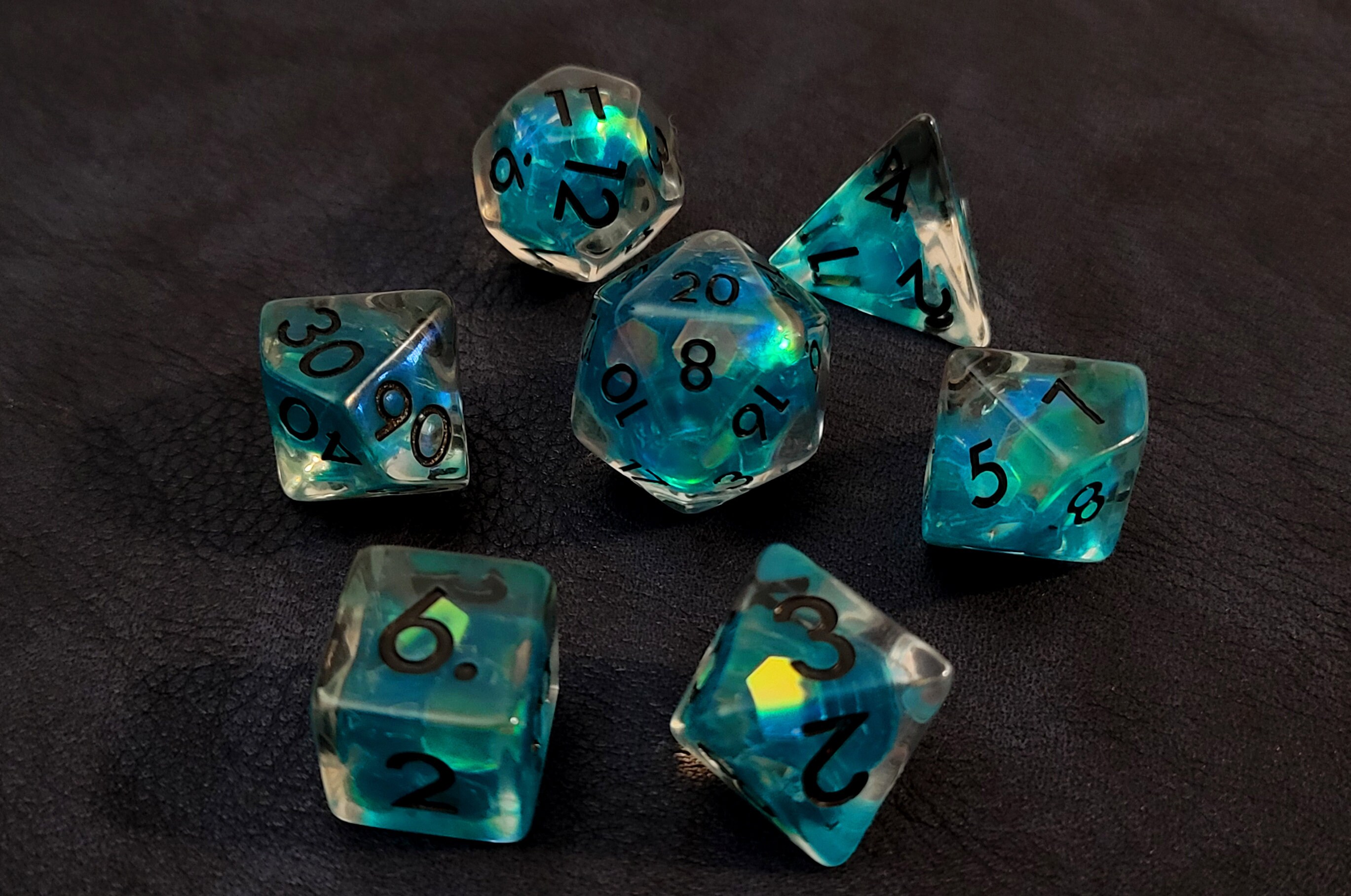 Tide Pool Teal Polyhedral Dice Set for D&D Pathfinder and - Etsy