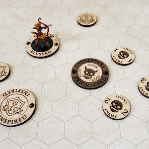 Wood NPC Tokens - Monster Markers (set of 15) TTRPG, D&D Dungeons and ...