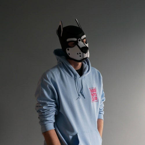 Good Boys Club Hoodie Blue/pink Pup Fetish Streetwear - Etsy