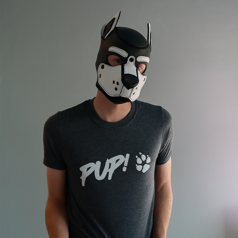 PUP T-shirt White Pup Fetish Streetwear Pupplay Tshirt - Etsy