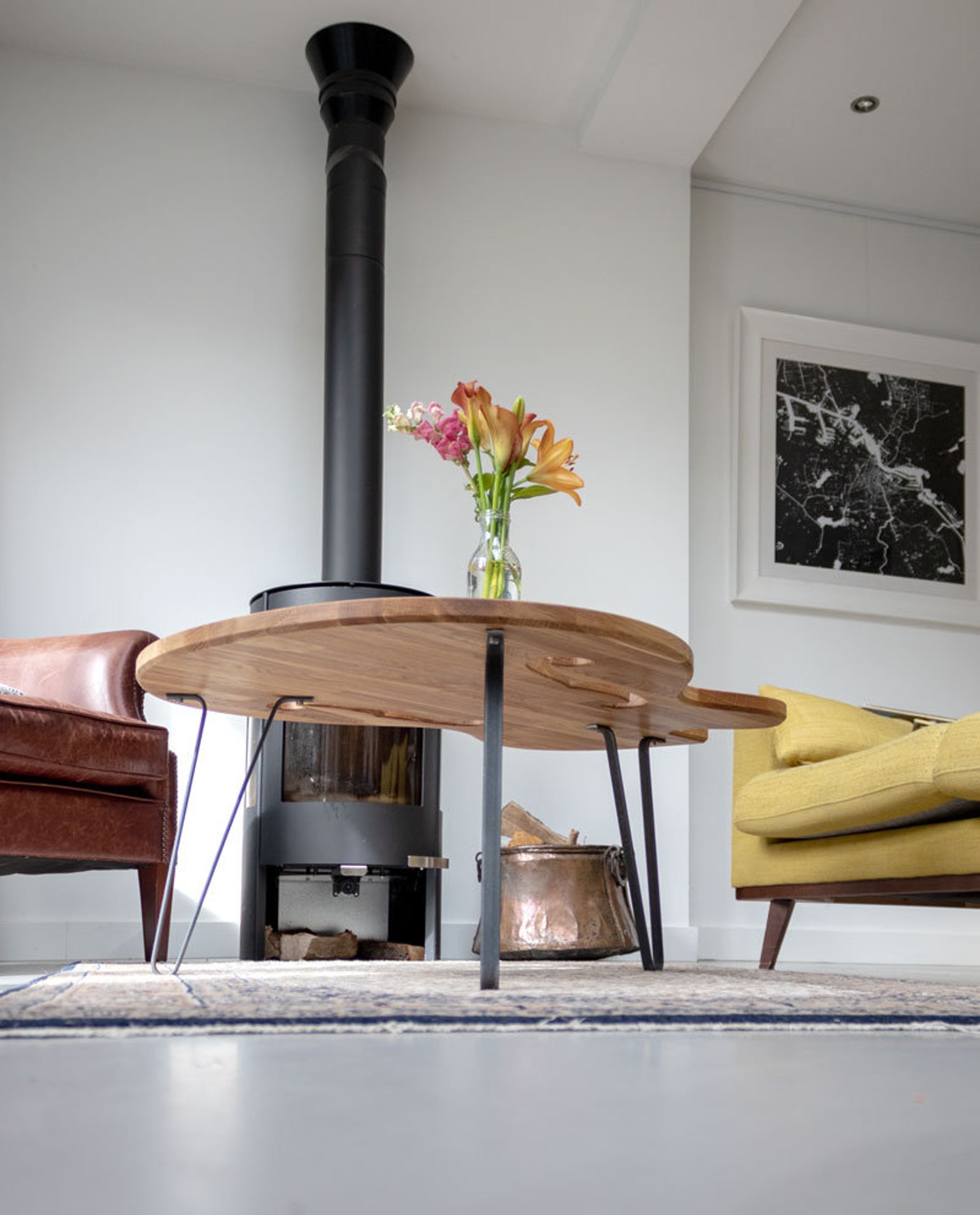 Guitar Coffee Table Mancave Music Studio Design Table | Etsy