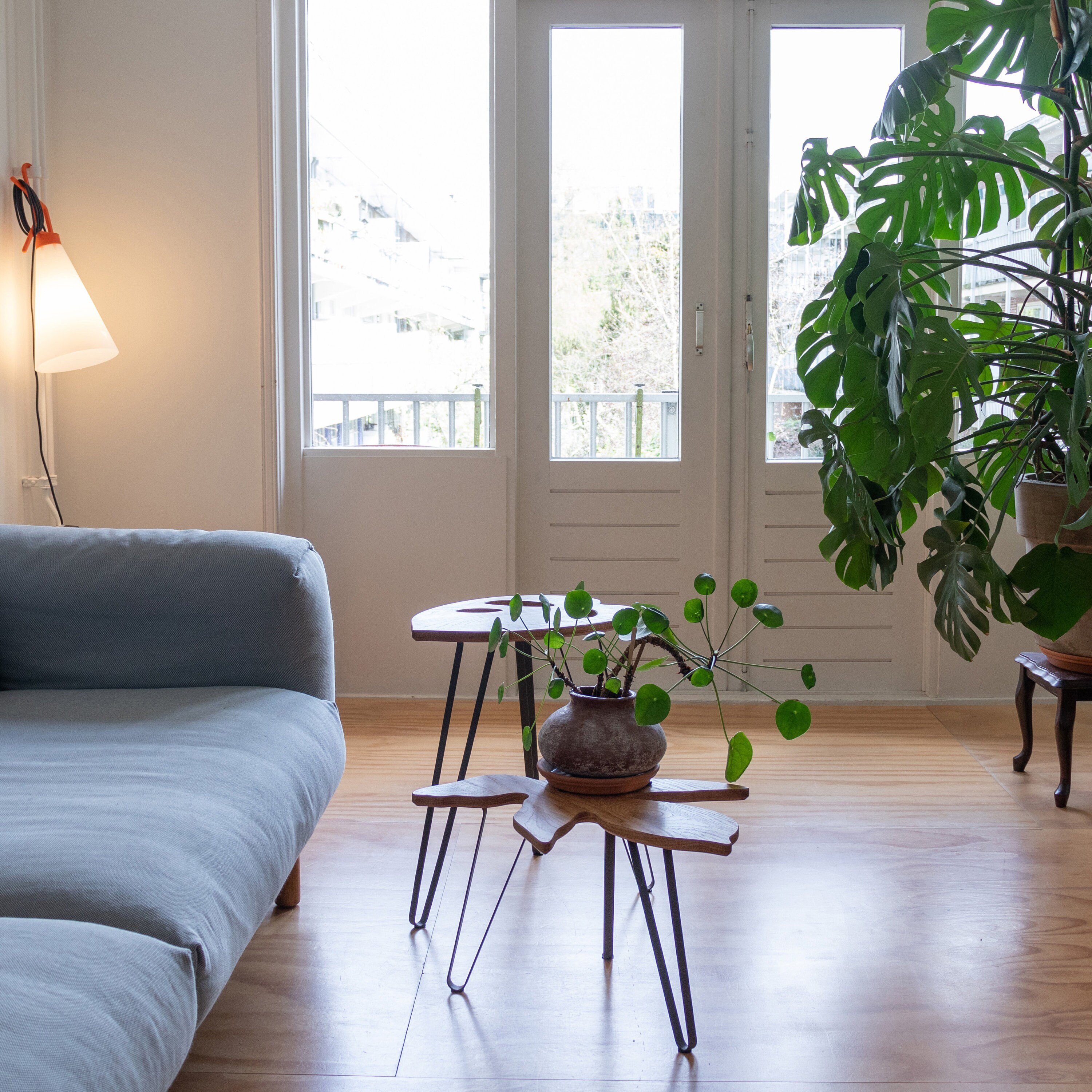 Handmade Leaf Plant Stand Set Design Plant Table Set Leaf Table Set ...